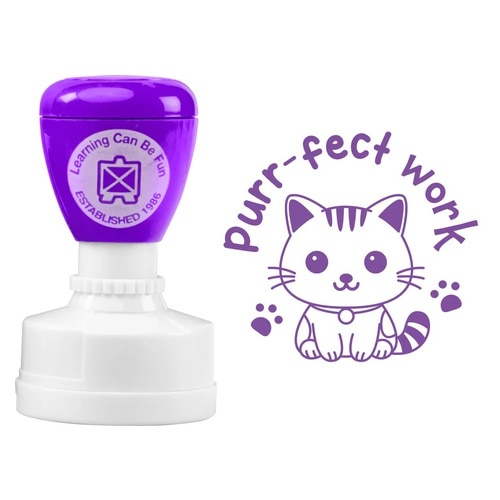 Learning Can Be Fun 'Purr-fect Work' Merit Stamp - Impact