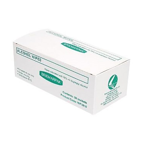 Alcohol Wipes (sachet) 140mm X 185mm Pack of 50 - Impact